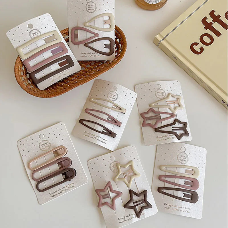 Matte Geometry Hair Clips Set For Women on Luulla