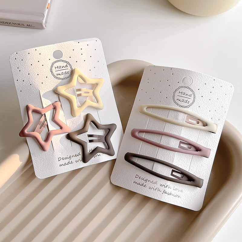 Matte Geometry Hair Clips Set For Women on Luulla