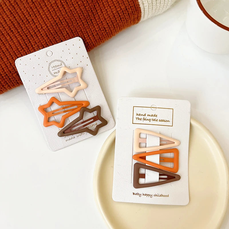 Matte Geometry Hair Clips Set For Women on Luulla