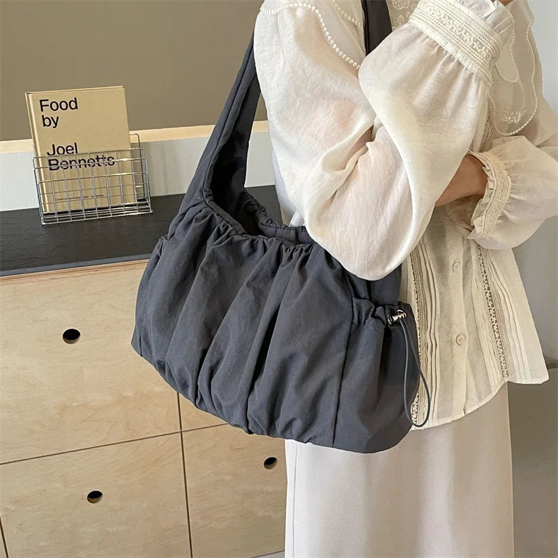 Light Blue Casual Chic Gathered Handbag on Luulla