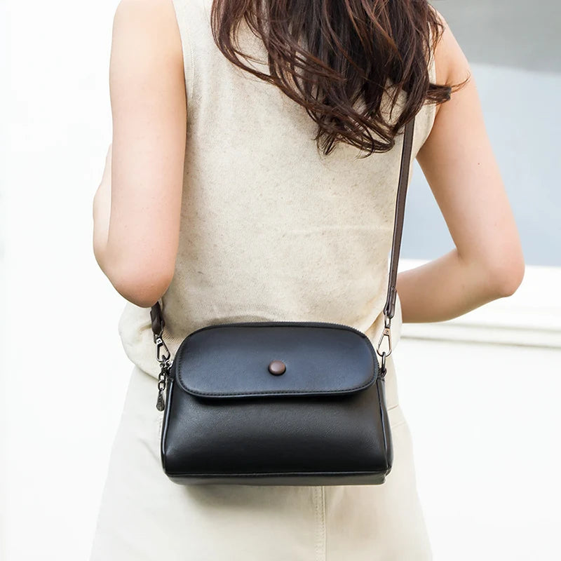 Elegant Small Cream Crossbody Bag With Fastener on Luulla