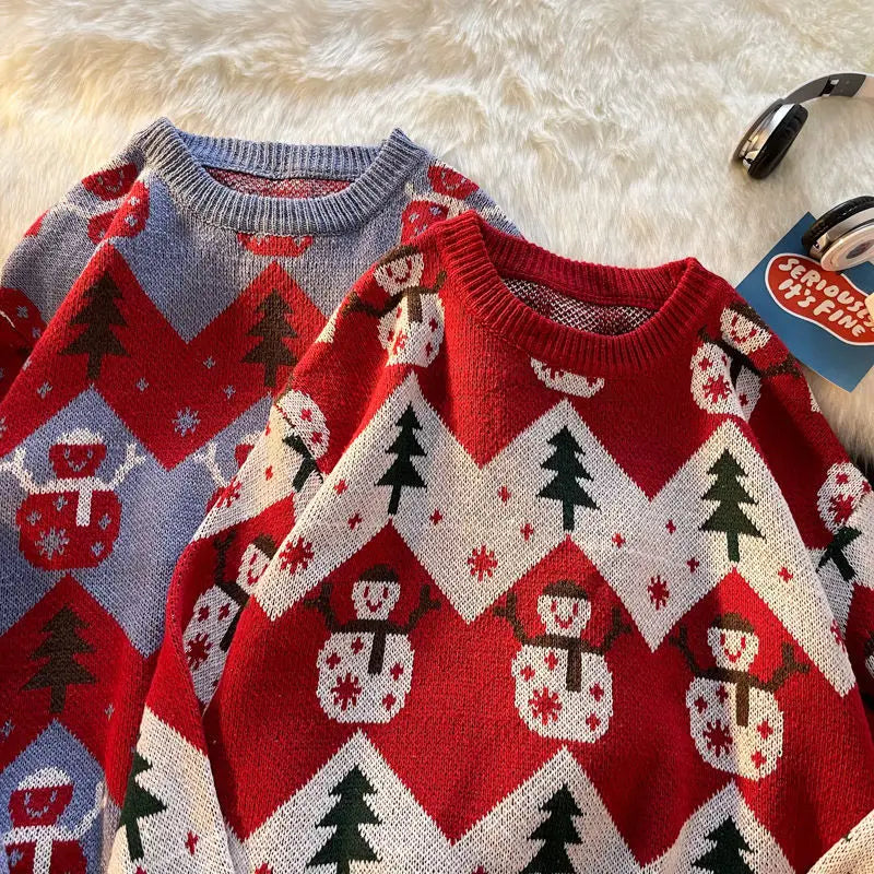 Cozy Holiday Patchwork Christmas Tree Sweater on Luulla