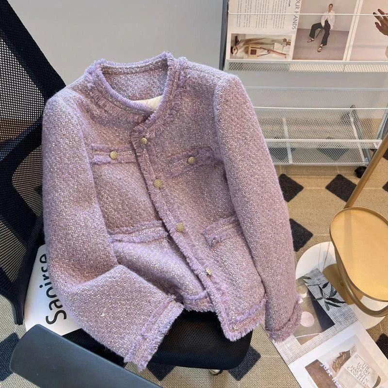 lavender boucle jacket