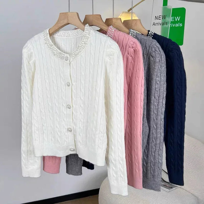 Classic Cable Knit Cardigan Sweater Collection Assortment on Luulla