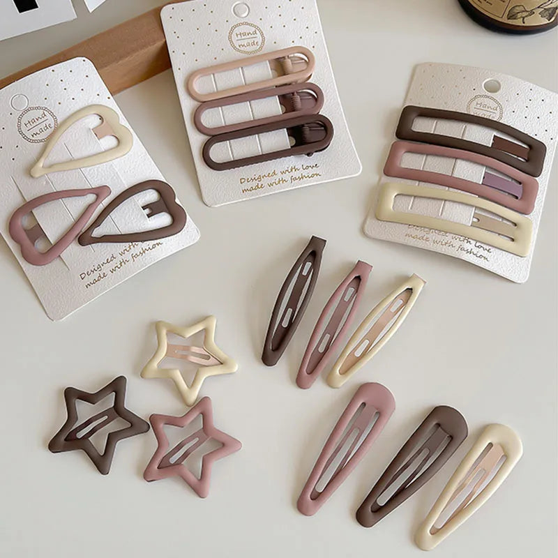 Matte Geometry Hair Clips Set For Women on Luulla