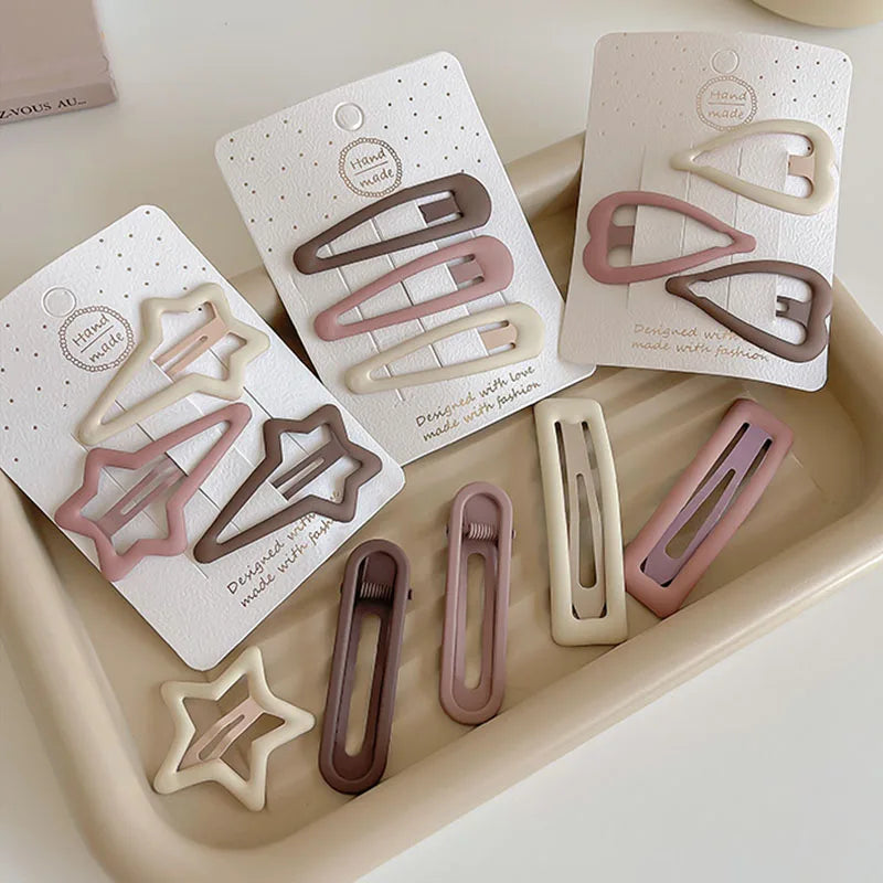 Matte Geometry Hair Clips Set For Women on Luulla