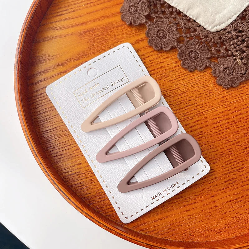 Matte Geometry Hair Clips Set For Women on Luulla