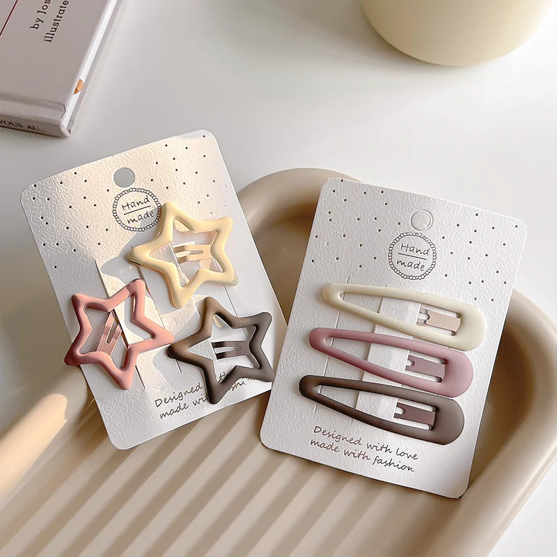 Matte Geometry Hair Clips Set For Women on Luulla