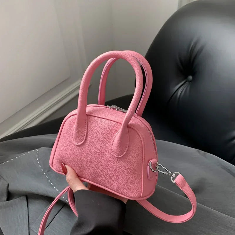 Stylish Pink Mini Handbag With Dual Handles on Luulla