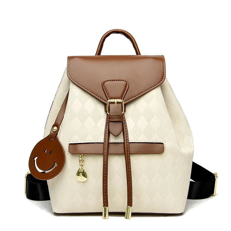 Stylish Quilted Leather Backpack For Women on Luulla
