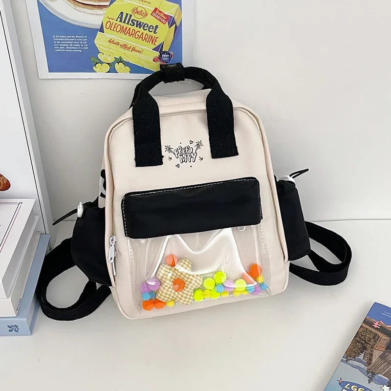 Cute Multicolor Beaded Mini Backpack For Kids on Luulla