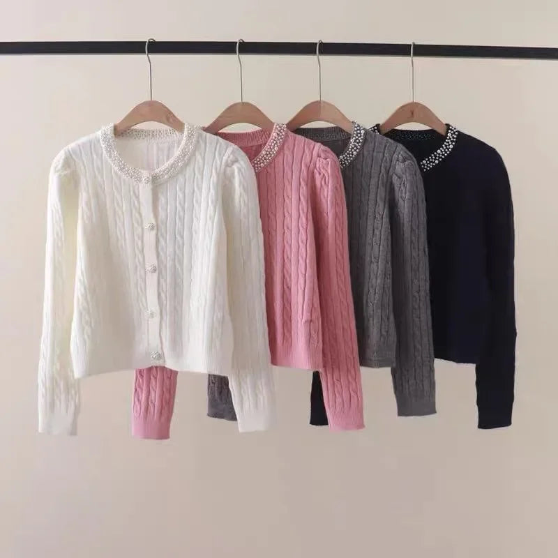 Classic Cable Knit Cardigan Sweater Collection Assortment on Luulla