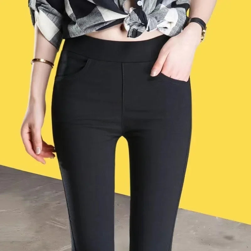 Womens High-waist Slim Fit Stretch Pants on Luulla